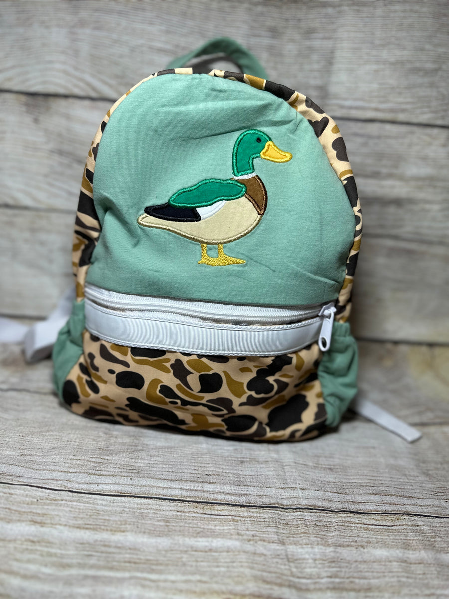 RTS: Small Camouflage Backpack With Mallard Duck – Mississippi Smock Co